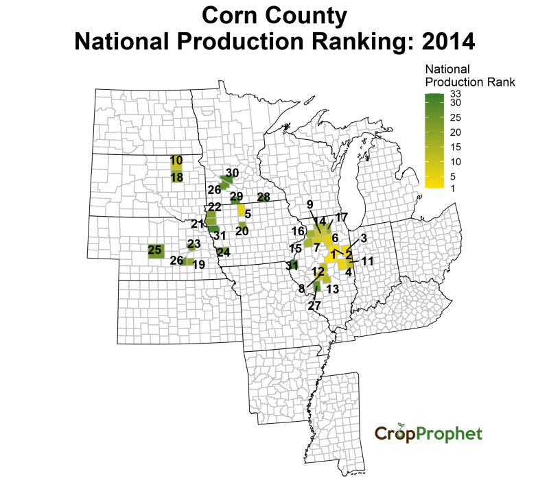 What Counties Produce the Most Corn: The Top 33 | CropProphet