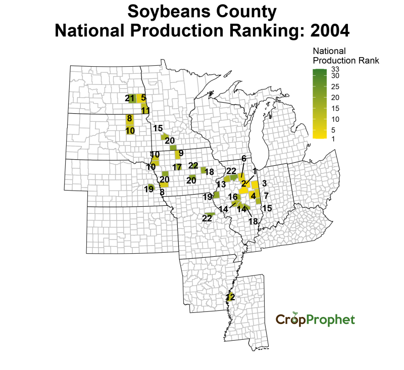 What Counties Produce the Most Soybeans: The Top 33 | CropProphet